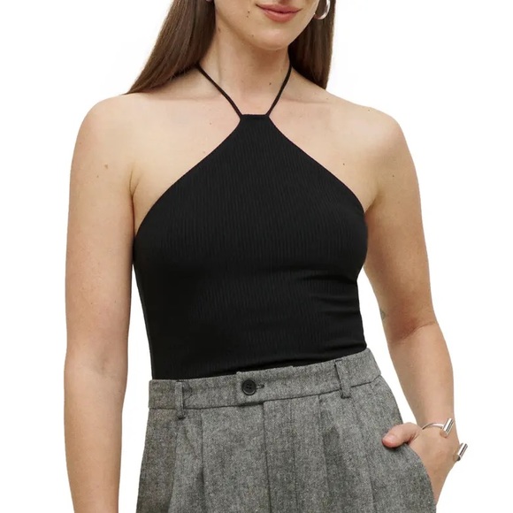 Reformation | Tops | Reformation Aversa Rib Crop Halter Top Size Medium ...
